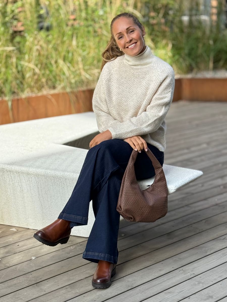 LORY STRIKKEGENSER FISKEBEIN - SAND /OFFWHITE - SOFIES VILLA