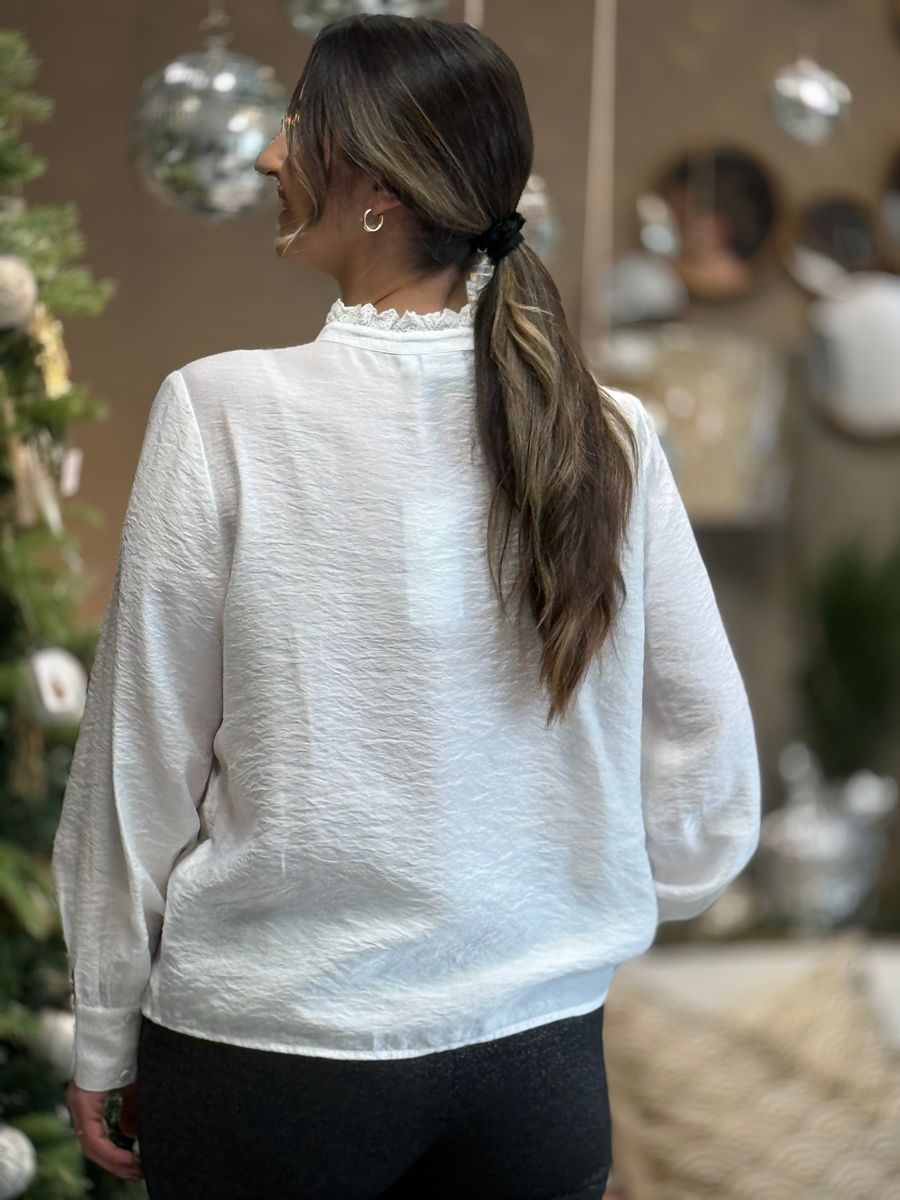 MALIMA BLUSE M/EMBRO - OFFWHITE - SOFIES VILLA